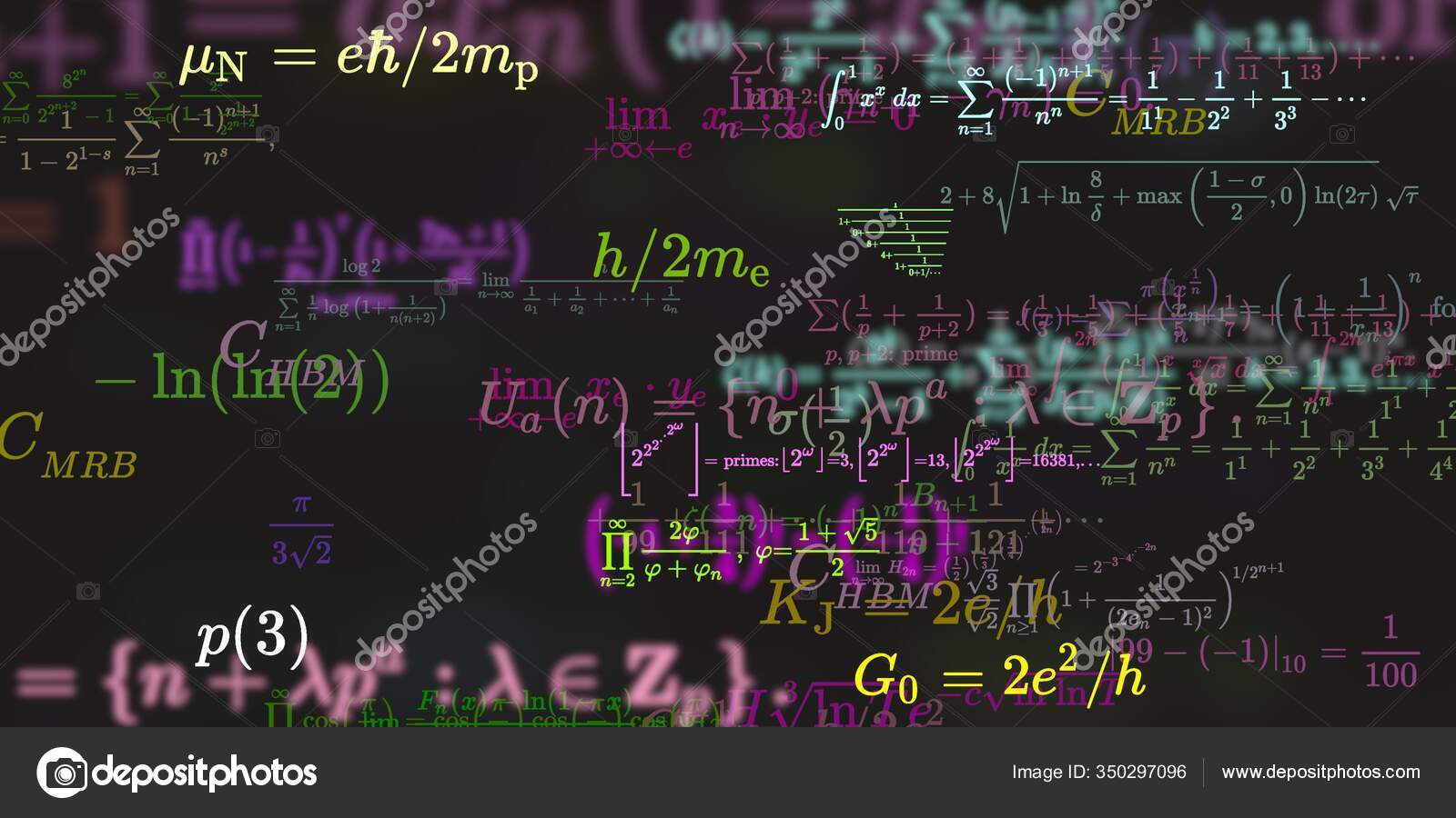 Mathematics Background Formulas Seamless Illustration — Stock Photo ...