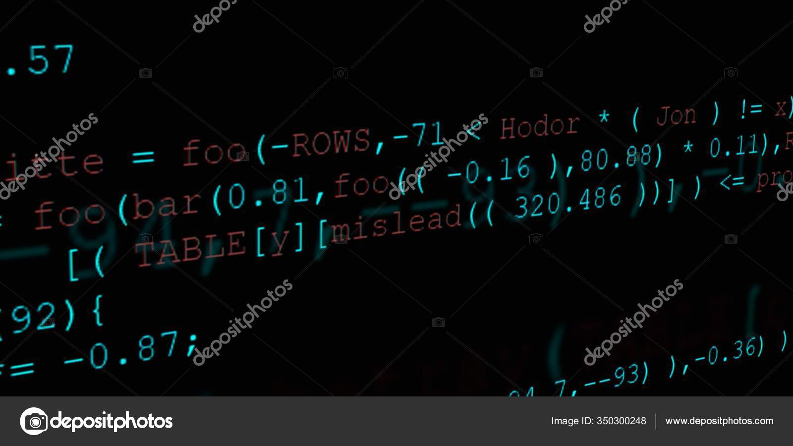 Software Developer Programming Code Abstract Modern Virtual Computer ...