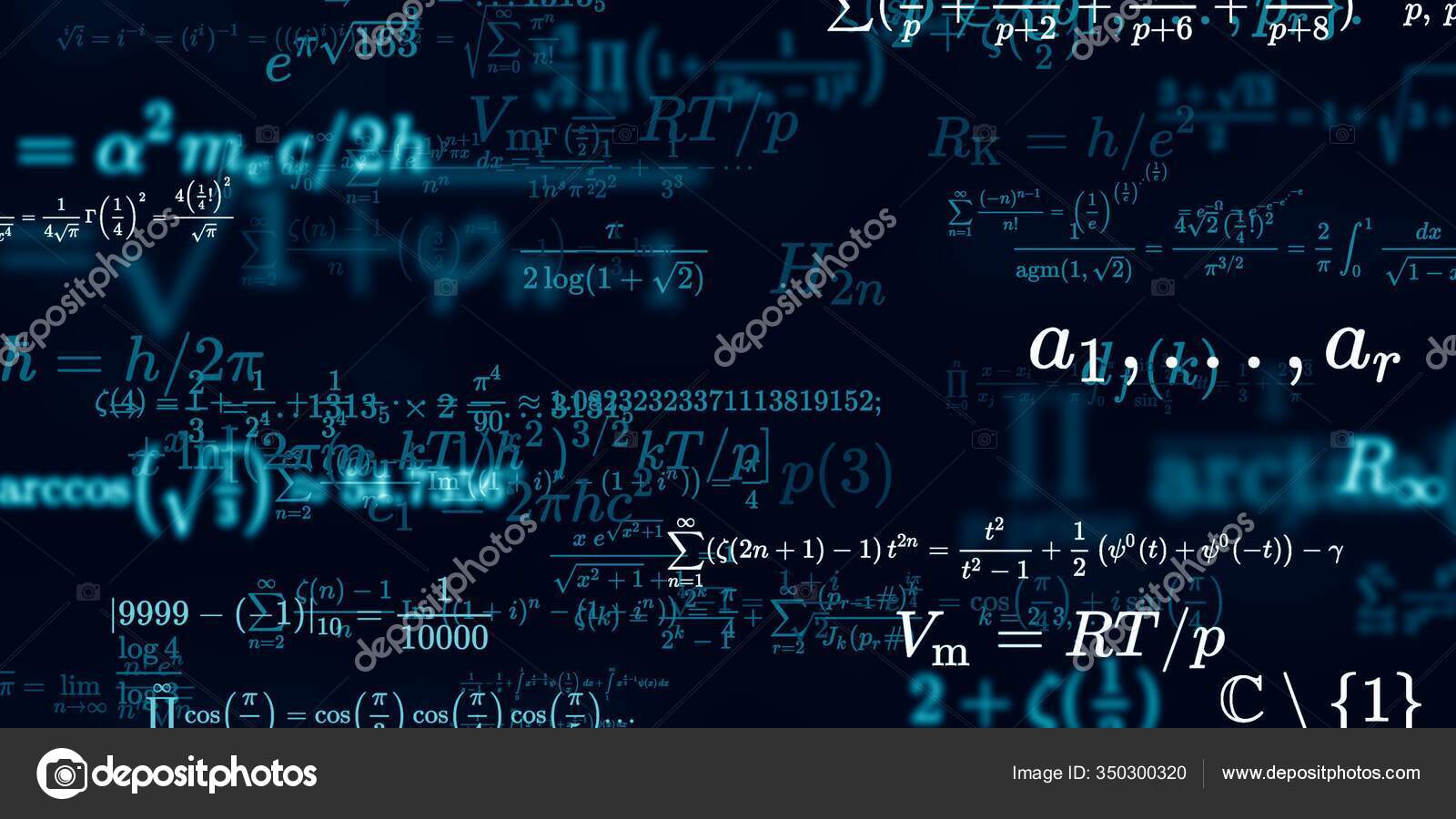 Mathematics Background Formulas Seamless Illustration — Stock Photo ...