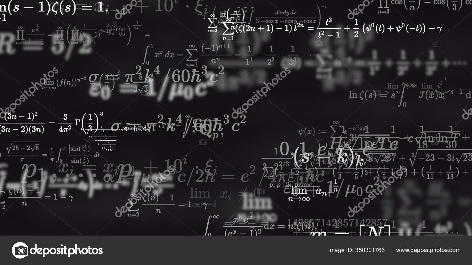 Mathematics Background Formulas Seamless Illustration — Stock Photo ...