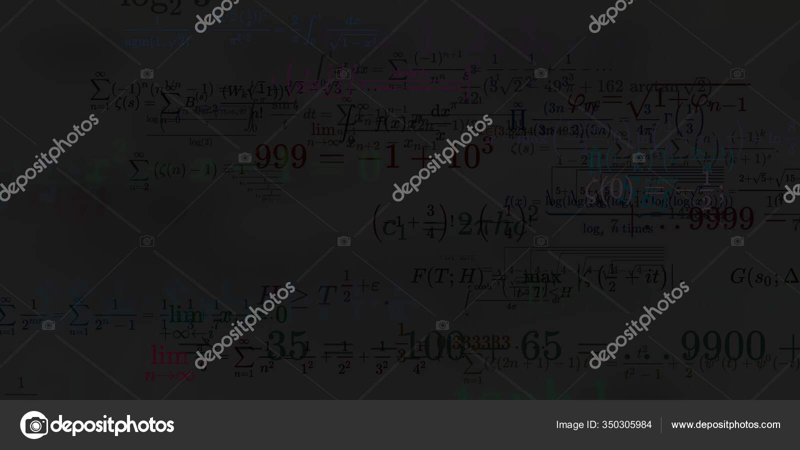 Mathematics Background Formulas Seamless Illustration Stock Photo by ...
