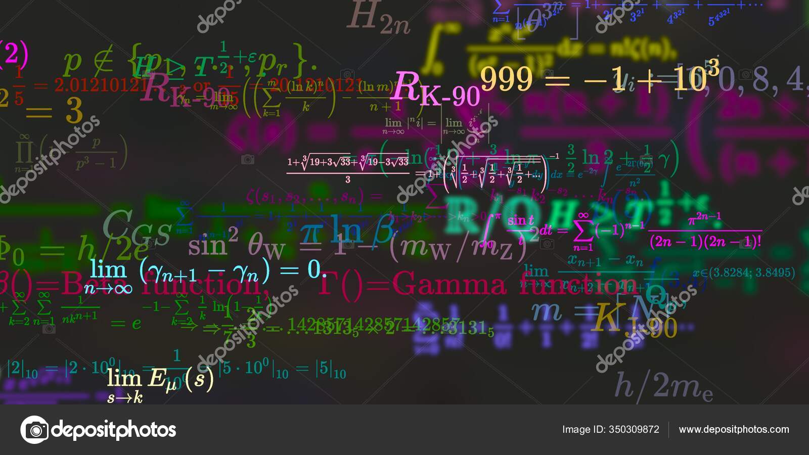 Mathematics Background Formulas Seamless Illustration — Stock Photo ...