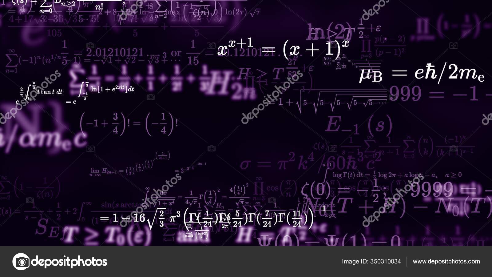 Mathematics Background Formulas Seamless Illustration — Stock Photo ...