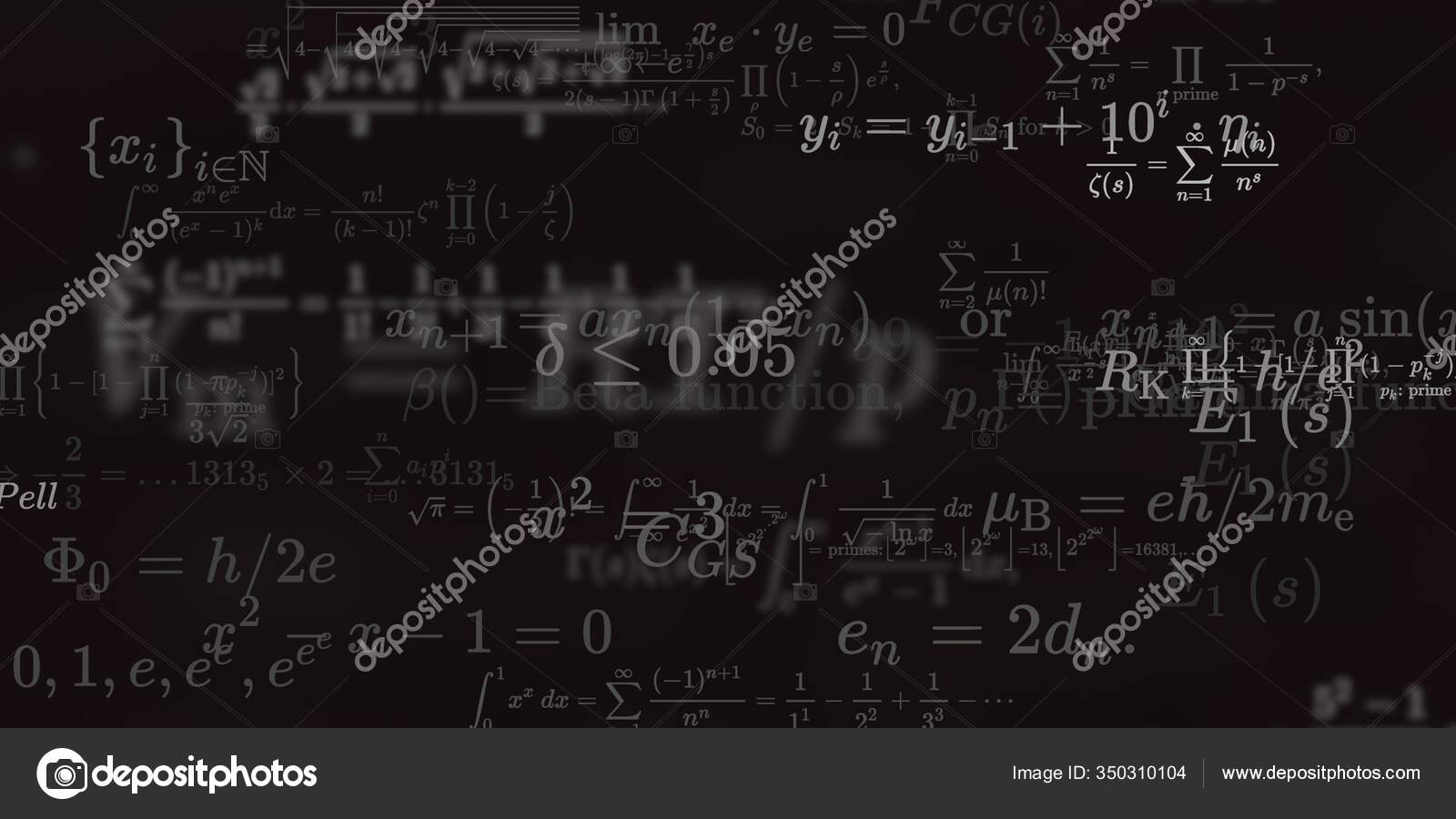 Mathematics Background Formulas Seamless Illustration Abstract Pattern ...