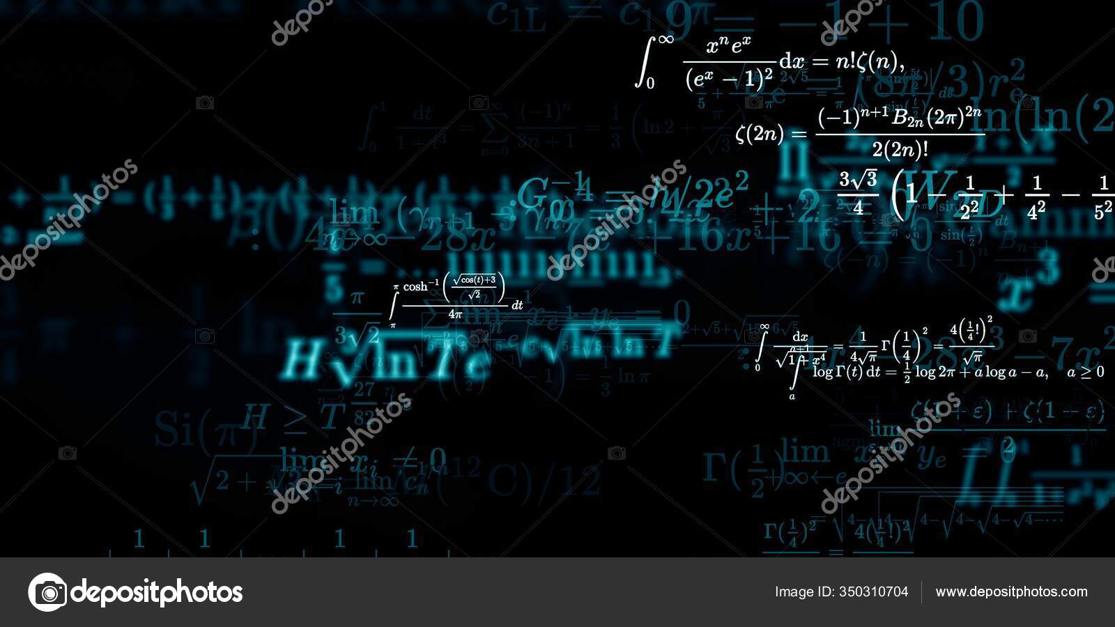 Mathematics Background Formulas Seamless Illustration — Stock Photo ...