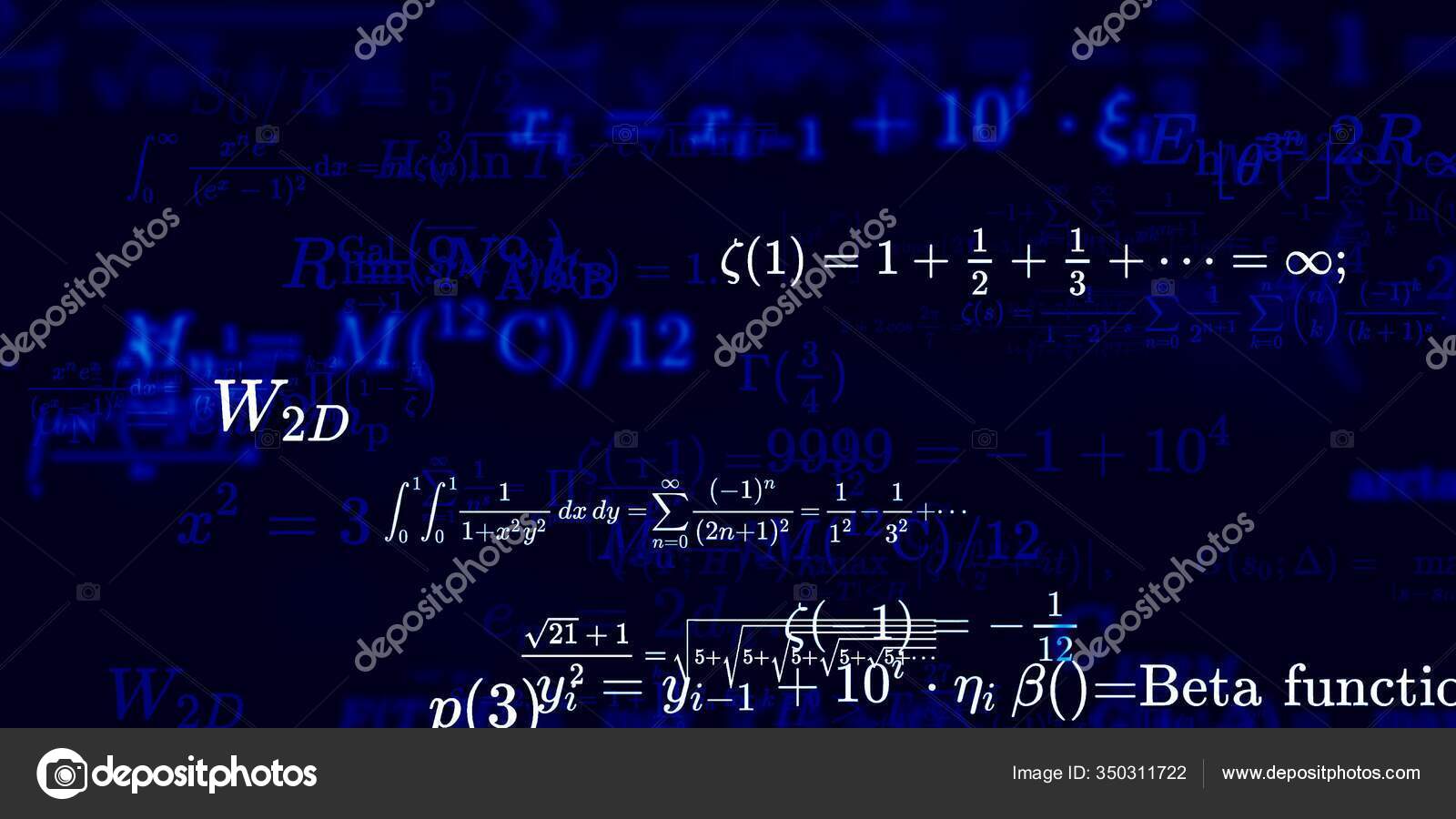 Mathematics Background Formulas Seamless Illustration Stock Photo by ...