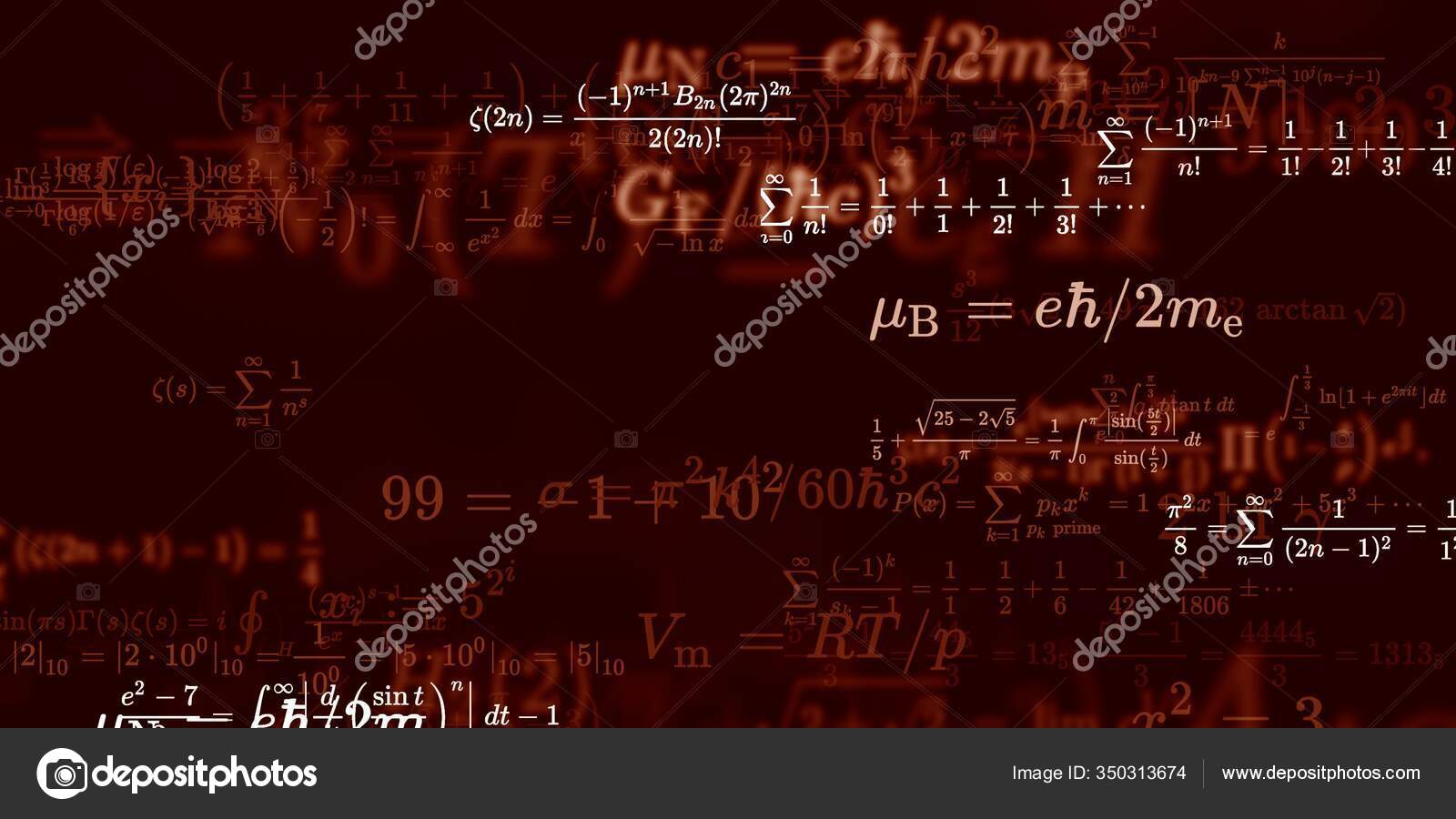Mathematics Background Formulas Seamless Illustration — Stock Photo ...