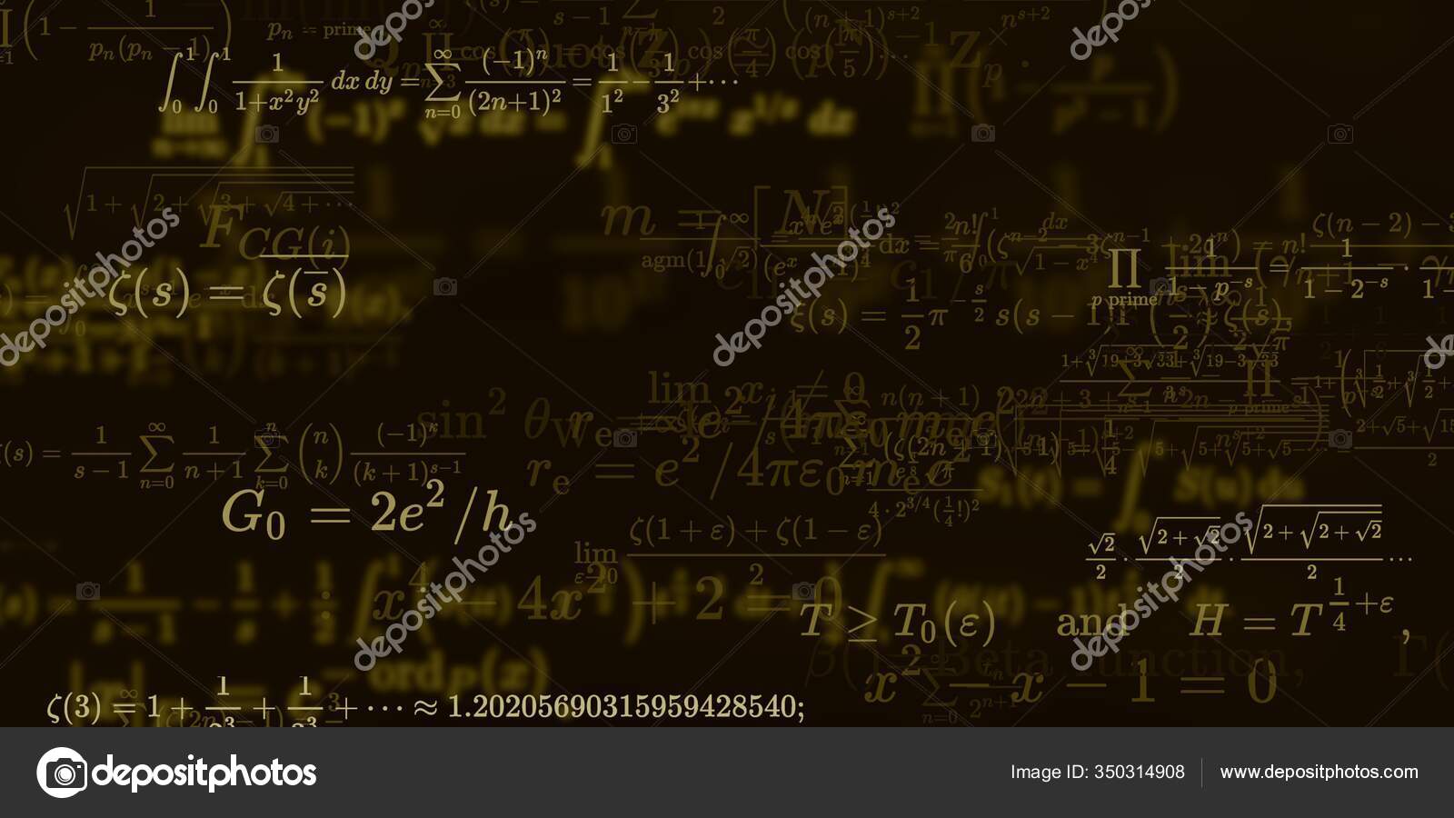 Mathematics Background Formulas Seamless Illustration — Stock Photo ...