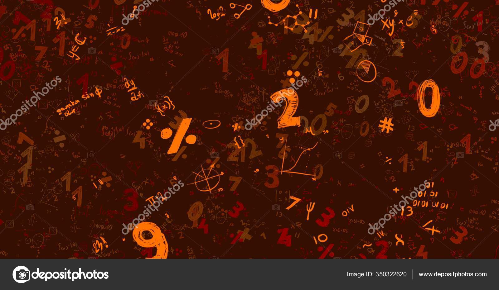 Math Illustration Abstract Background Numbers Copy Space — Stock Photo ...