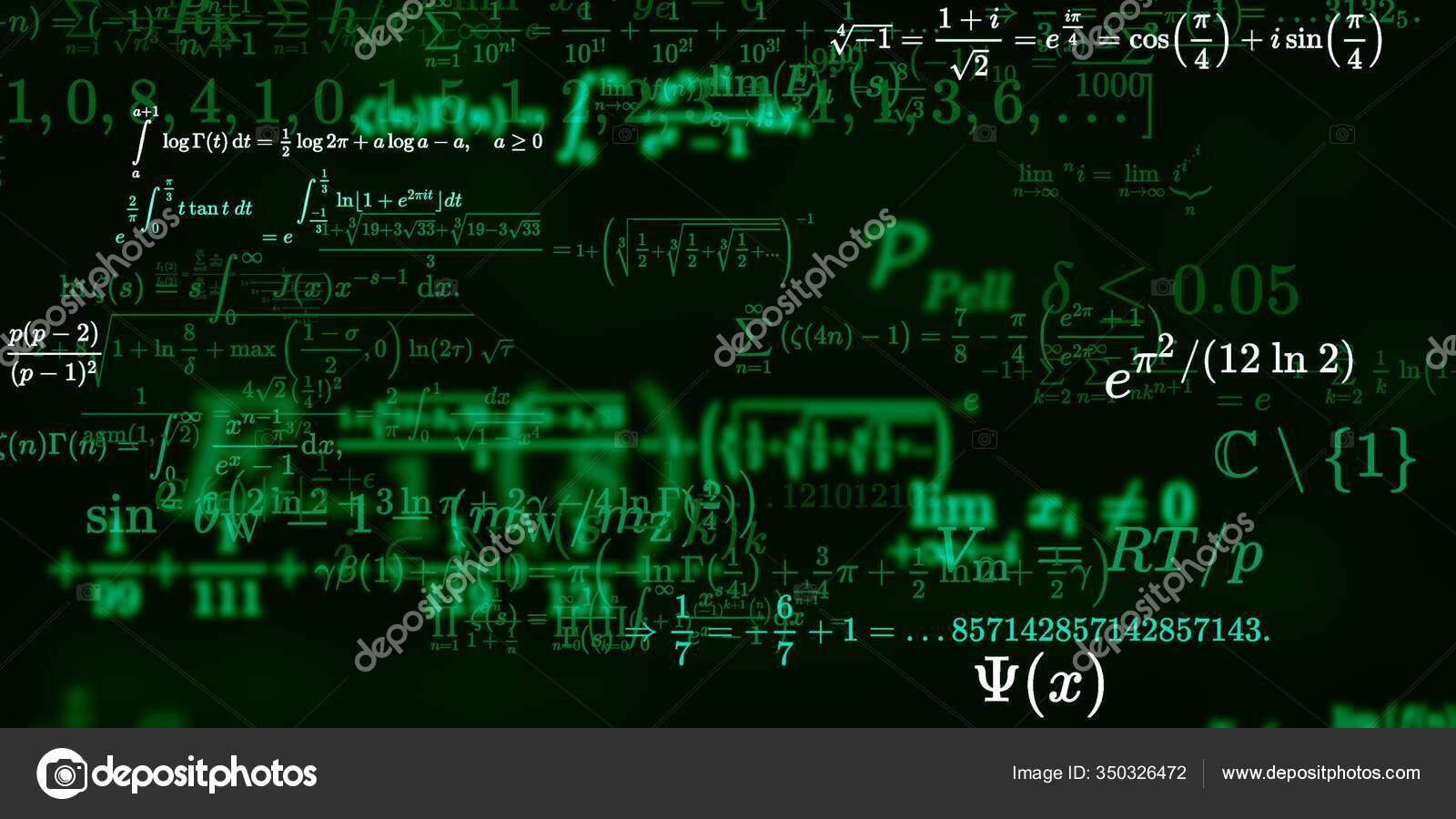 Mathematics Background Formulas Seamless Illustration — Stock Photo ...