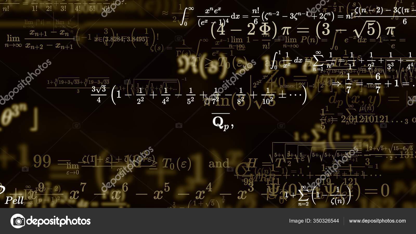 Mathematics Background Formulas Seamless Illustration — Stock Photo ...