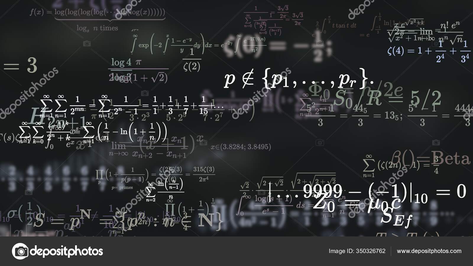 Mathematics Background Formulas Seamless Illustration Abstract Pattern ...