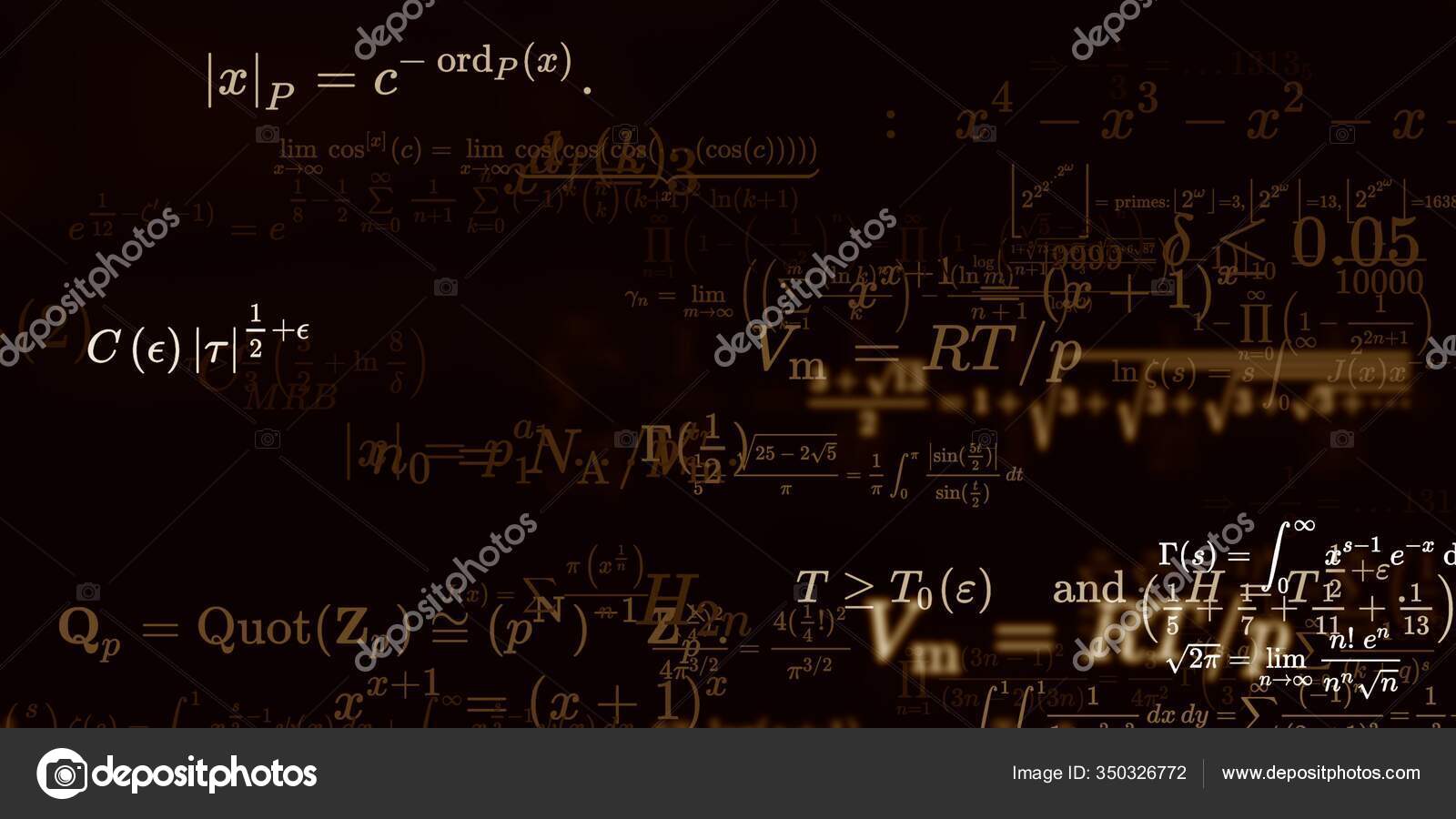 Mathematics Background Formulas Seamless Illustration — Stock Photo ...