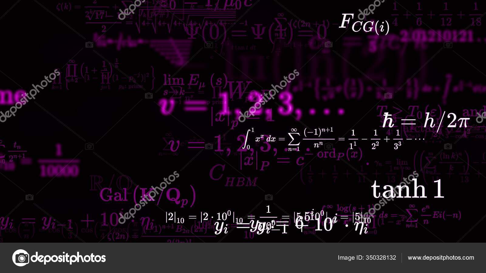 Mathematics Background Formulas Seamless Illustration Stock Photo by ...