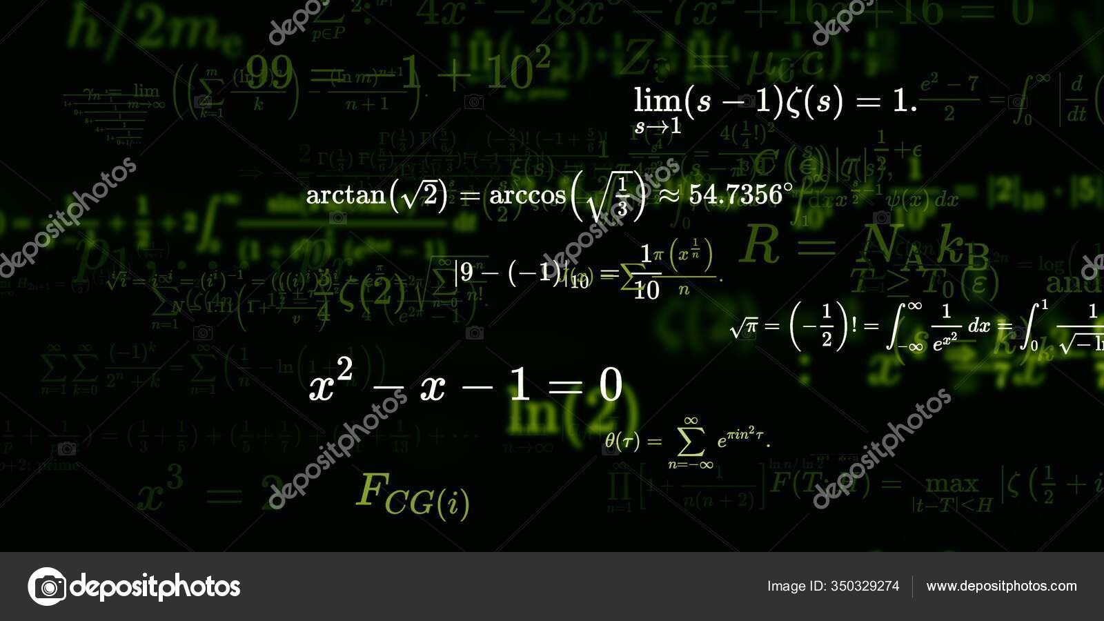 Mathematics Background Formulas Seamless Illustration — Stock Photo ...