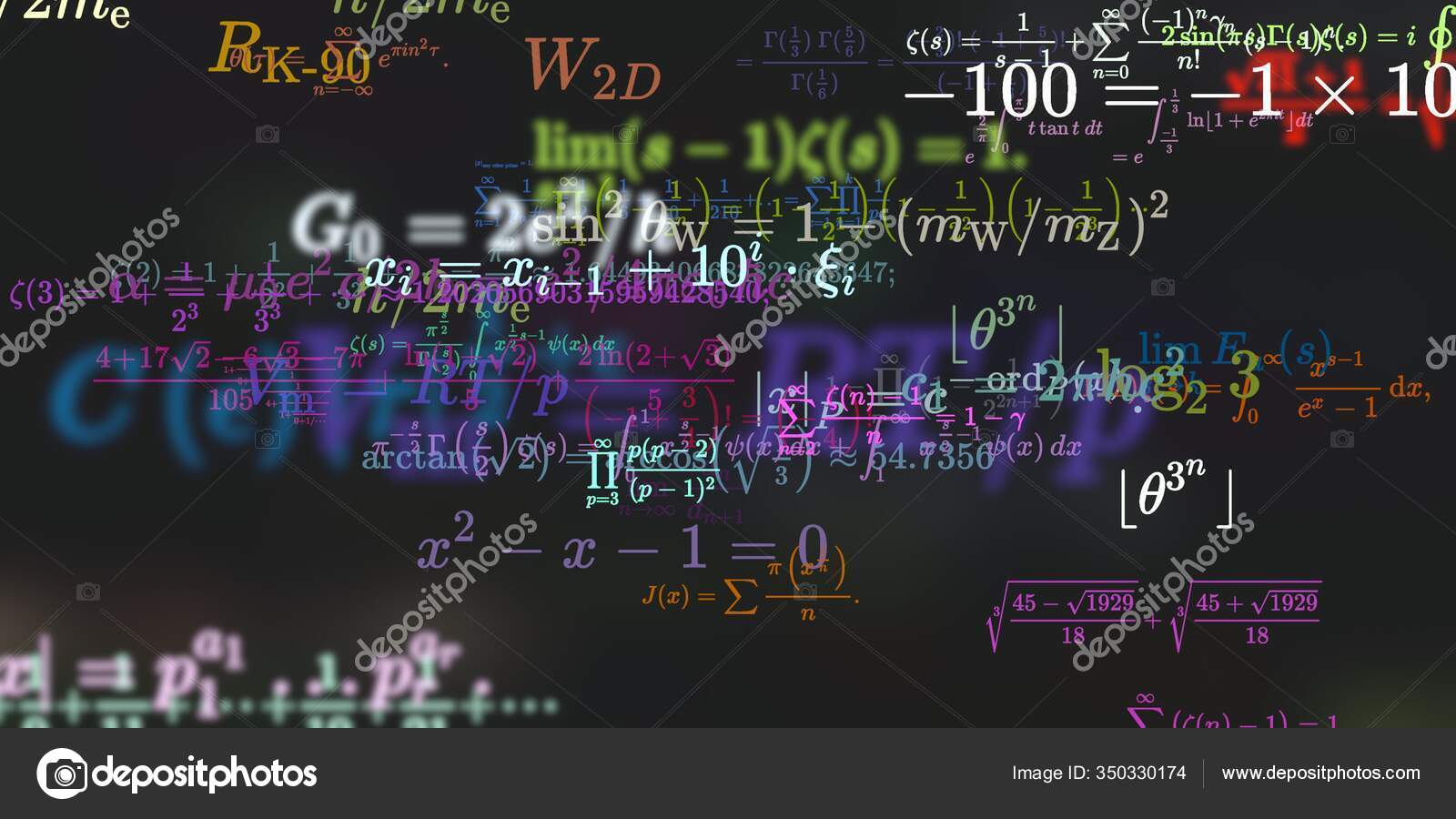 Mathematics Background Formulas Seamless Illustration — Stock Photo ...