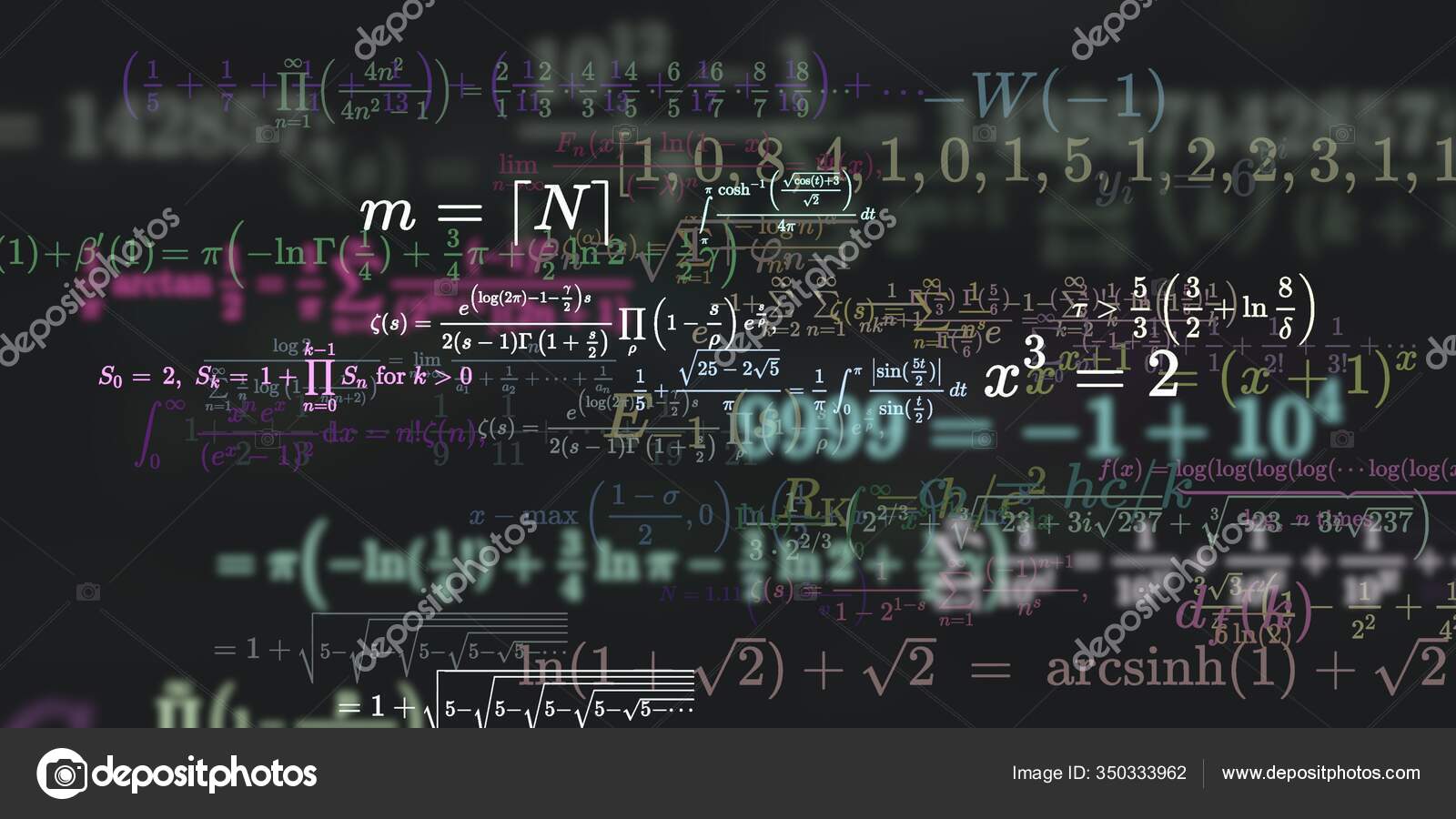 Mathematics Background Formulas Seamless Illustration Stock Photo by ...