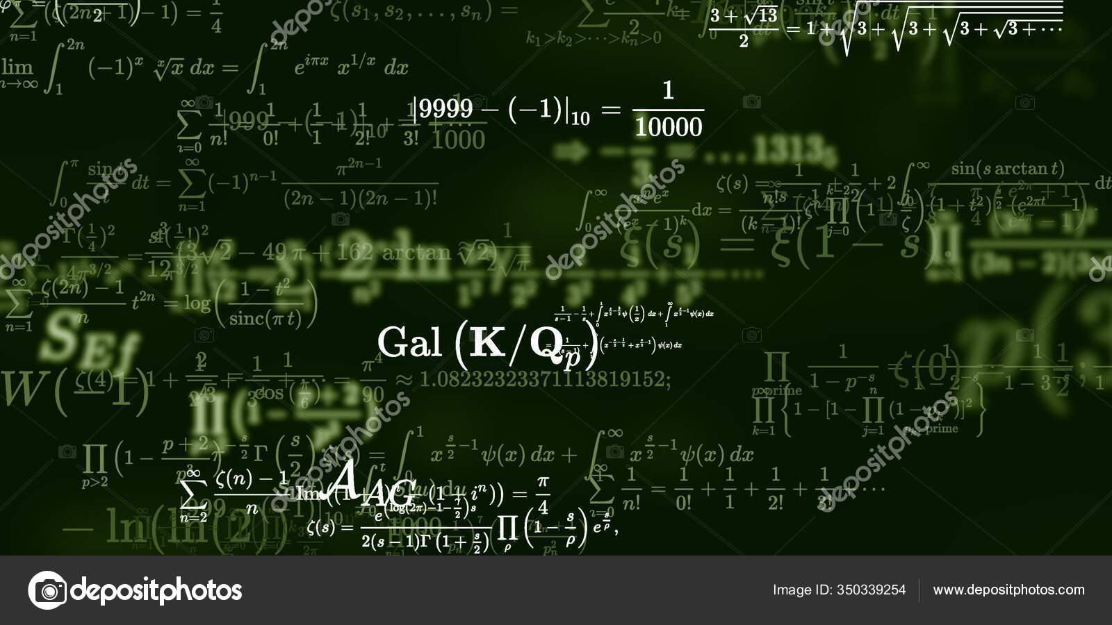 Mathematics Background Formulas Seamless Illustration — Stock Photo ...