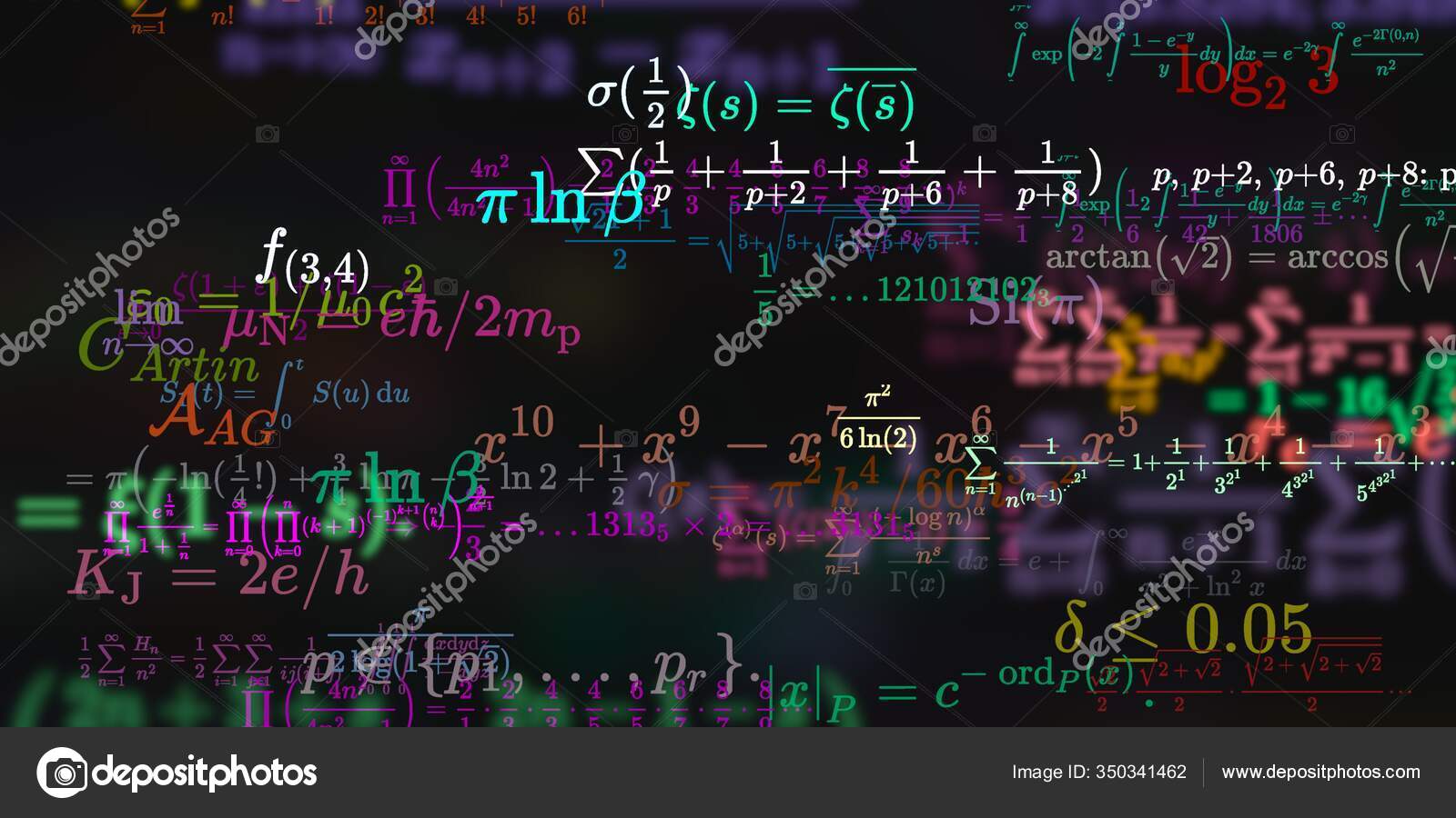 Mathematics Background Formulas Seamless Illustration — Stock Photo ...