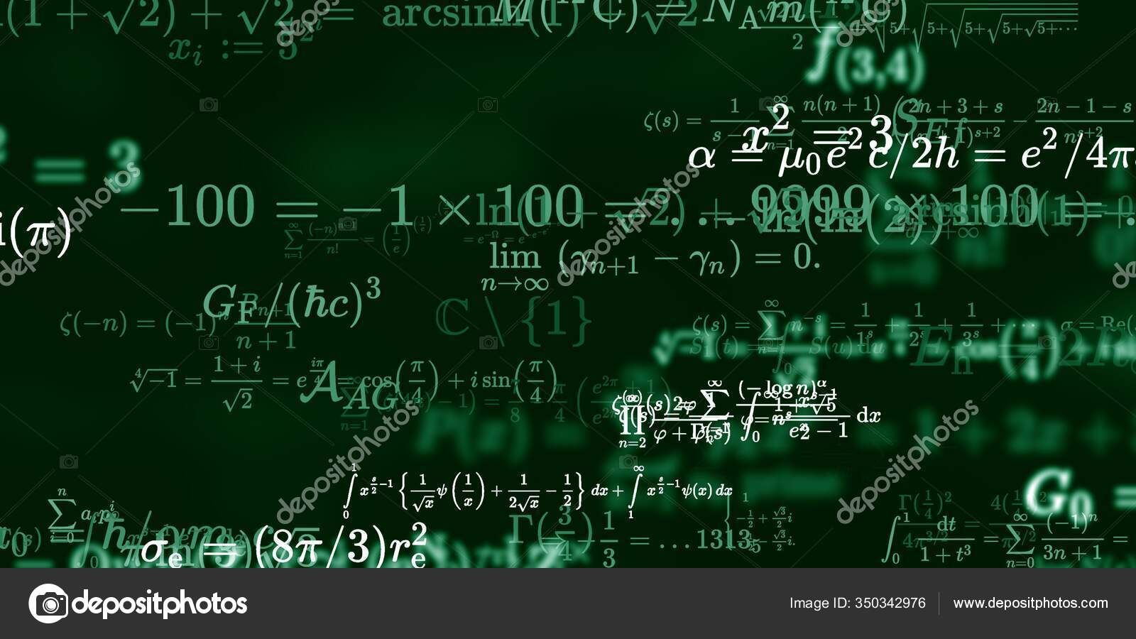 Mathematics Background Formulas Seamless Illustration Stock Photo by ...