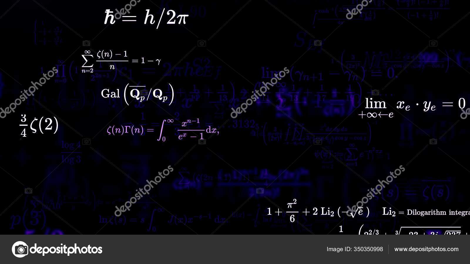 Mathematics Background Formulas Seamless Illustration — Stock Photo ...