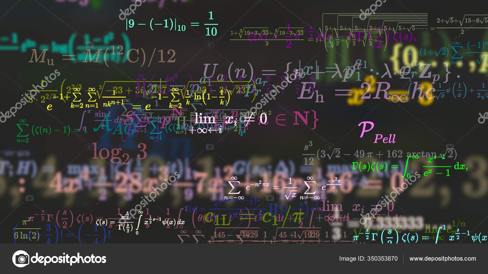 Mathematics Background Formulas Seamless Illustration — Stock Photo ...