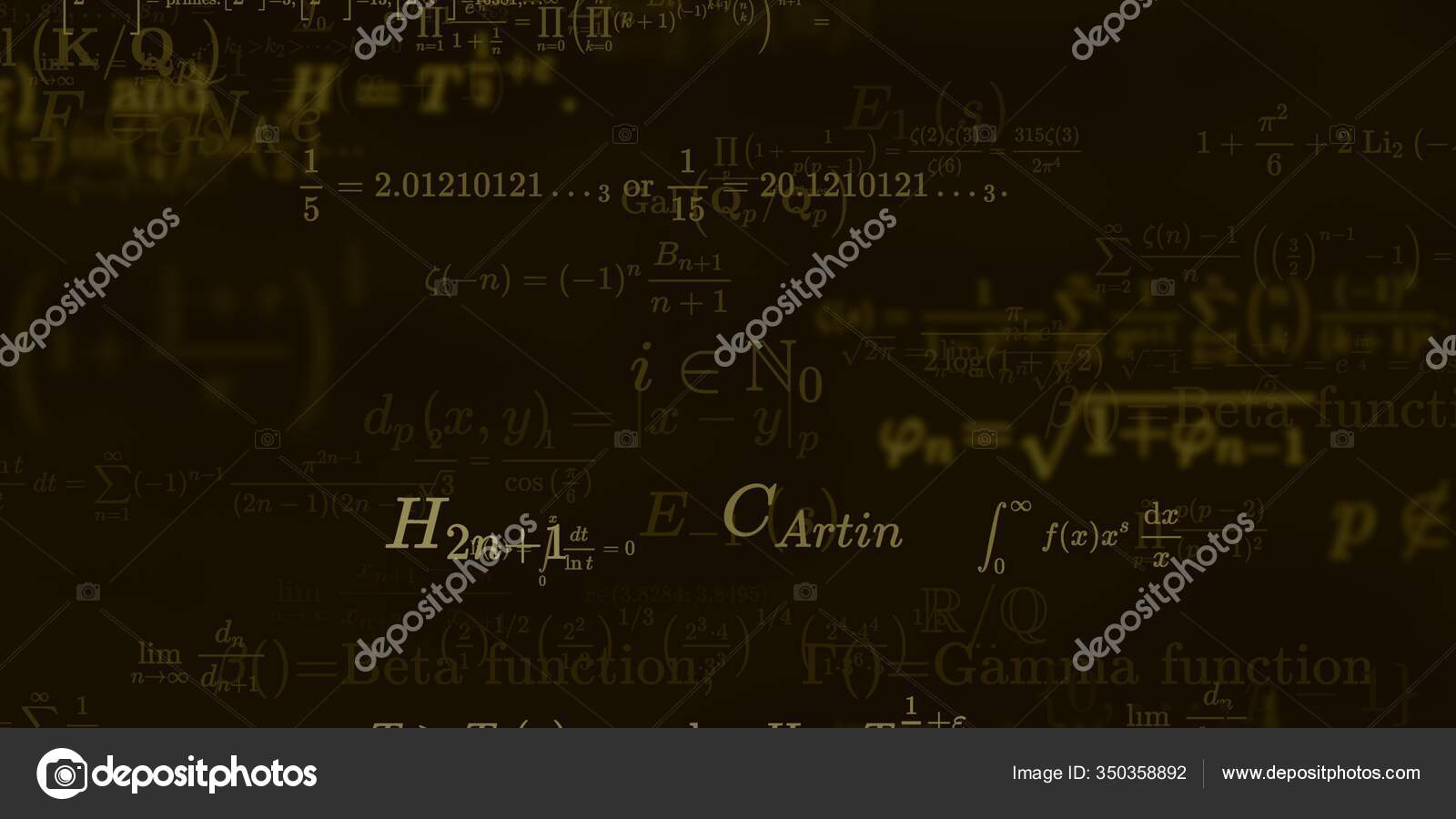 Mathematics Background Formulas Seamless Illustration — Stock Photo ...