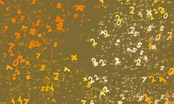 Math. 2d illustration. Abstract background with numbers, copy space ...