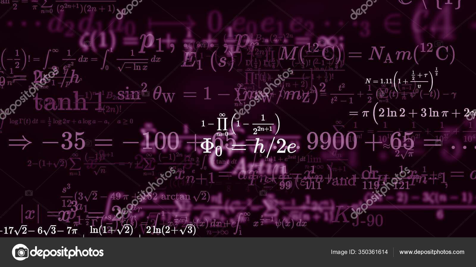 Mathematics Background Formulas Seamless Illustration Abstract Pattern ...