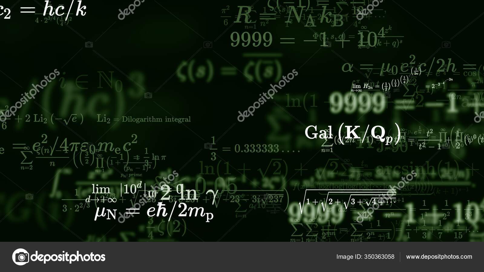Mathematics Background Formulas Seamless Illustration Stock Photo by ...