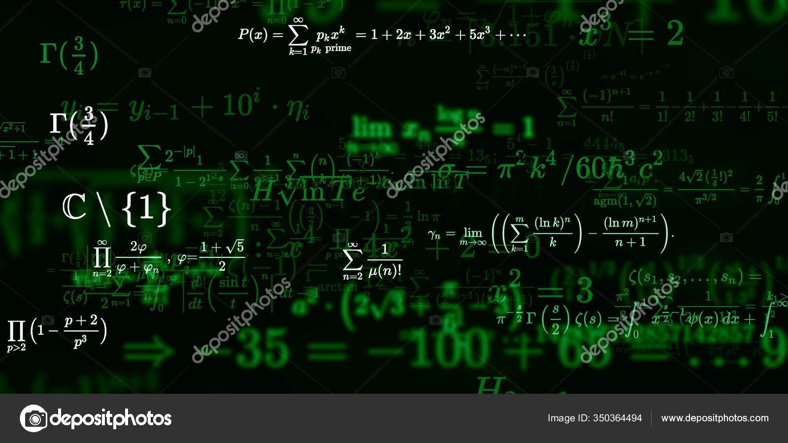 Mathematics Background Formulas Seamless Illustration — Stock Photo ...