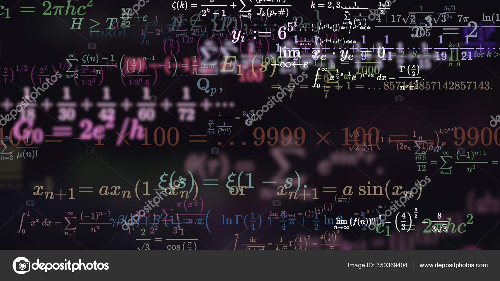 Mathematics Background Formulas Seamless Illustration Stock Photo by ...