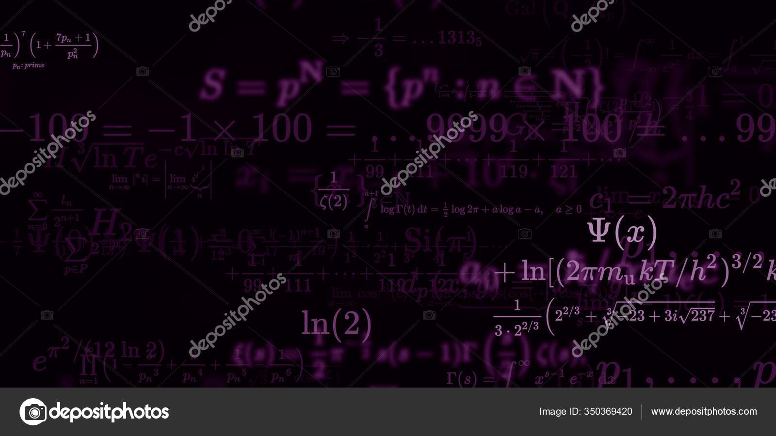 Mathematics Background Formulas Seamless Illustration Stock Photo by ...