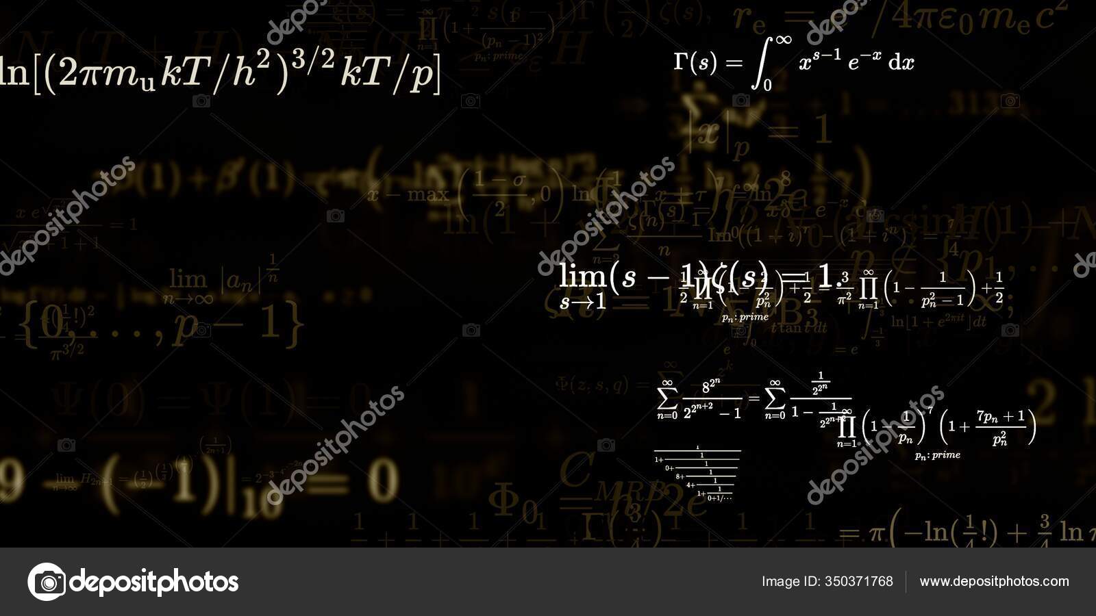Mathematics Background Formulas Seamless Illustration Stock Photo by ...