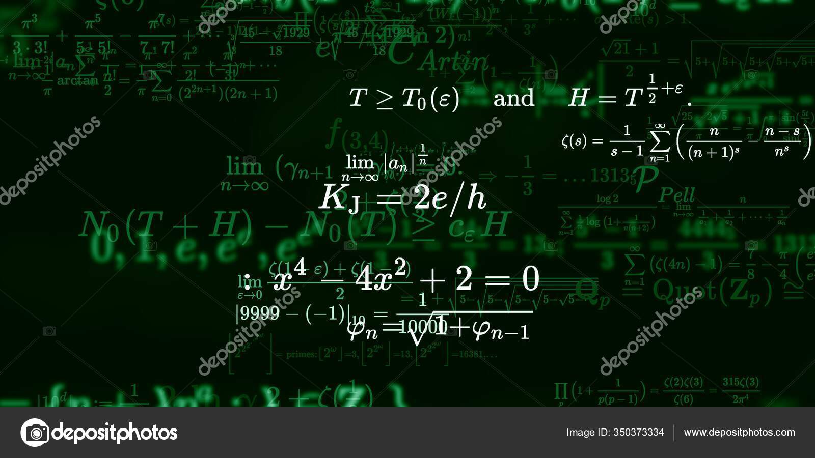 Mathematics Background Formulas Seamless Illustration — Stock Photo ...
