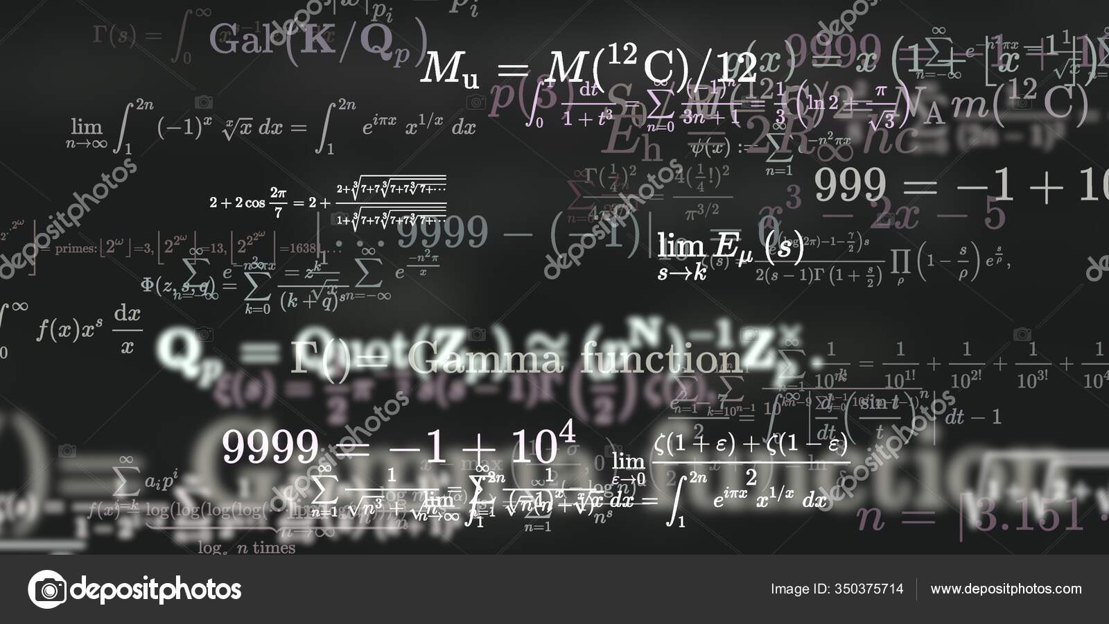 Mathematics Background Formulas Seamless Illustration Abstract Pattern ...