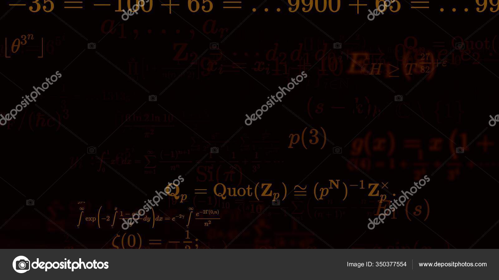 Mathematics Background Formulas Seamless Illustration — Stock Photo ...