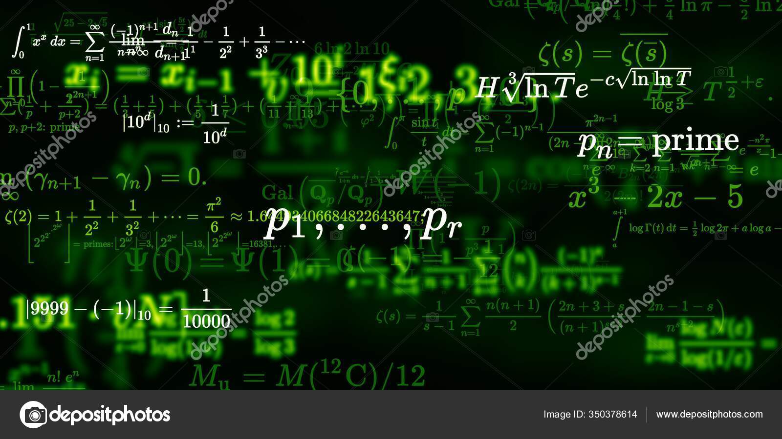 Mathematics Background Formulas Seamless Illustration — Stock Photo ...