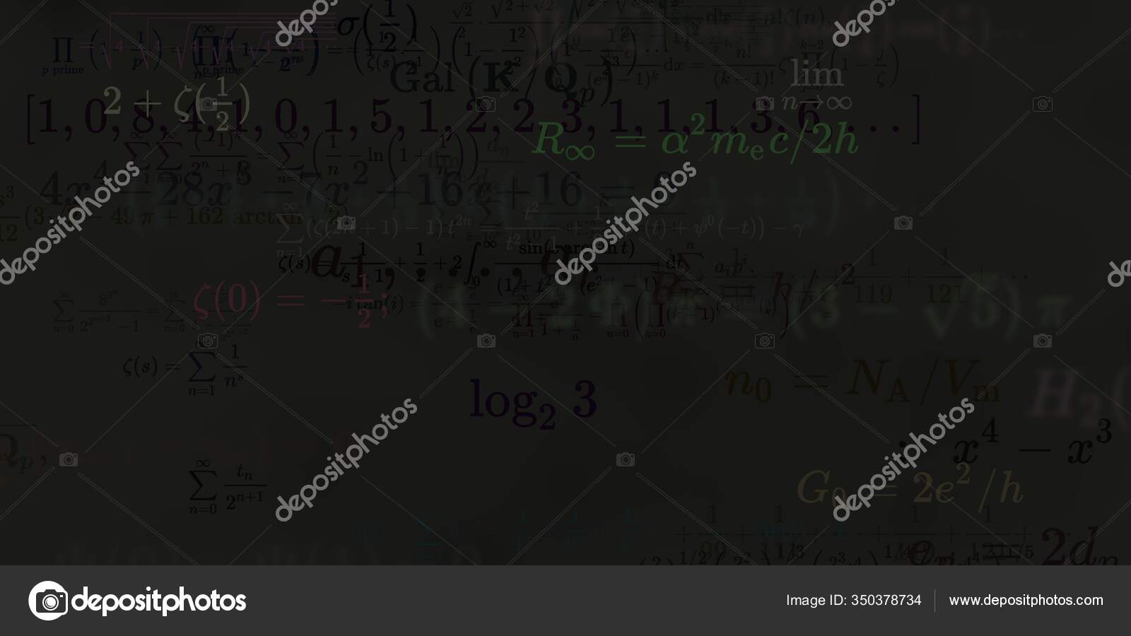 Mathematics Background Formulas Seamless Illustration Stock Photo by ...