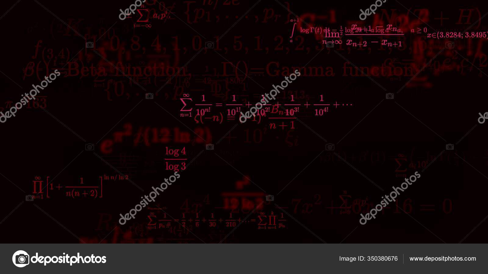 Mathematics Background Formulas Seamless Illustration — Stock Photo ...