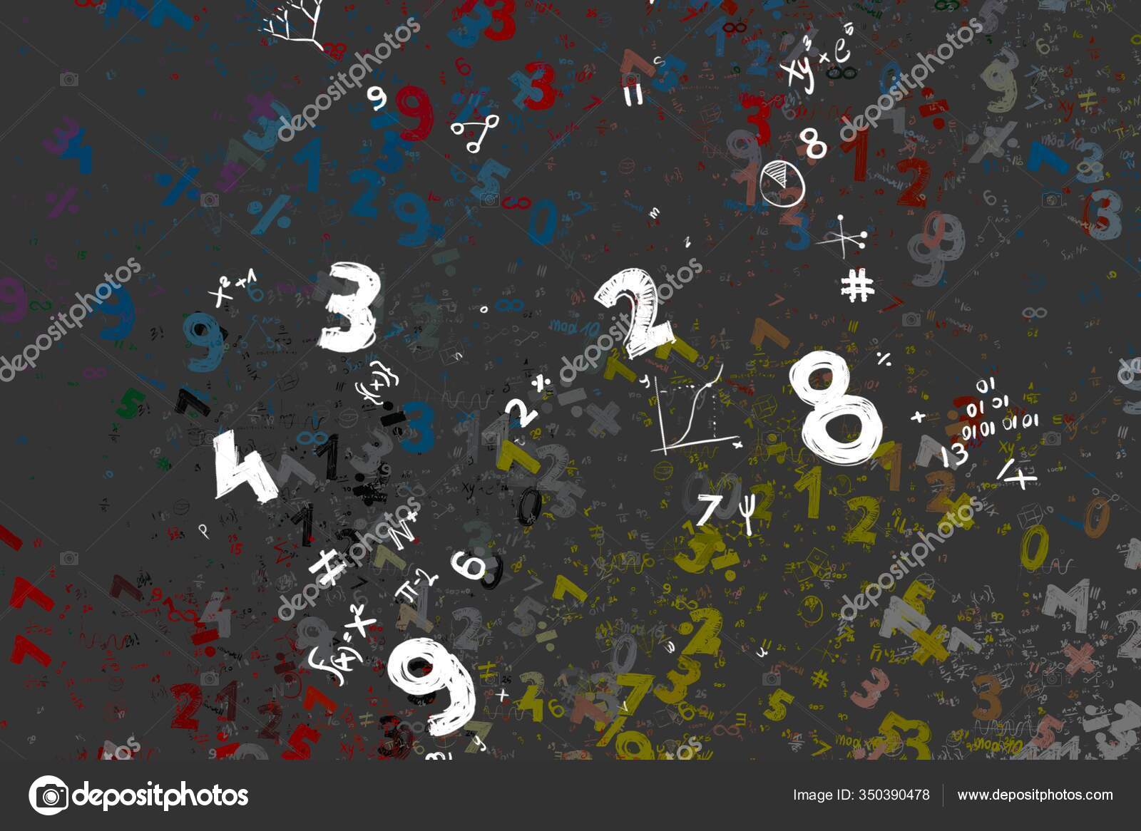 Math Illustration Abstract Background Numbers Copy Space — Stock Photo ...