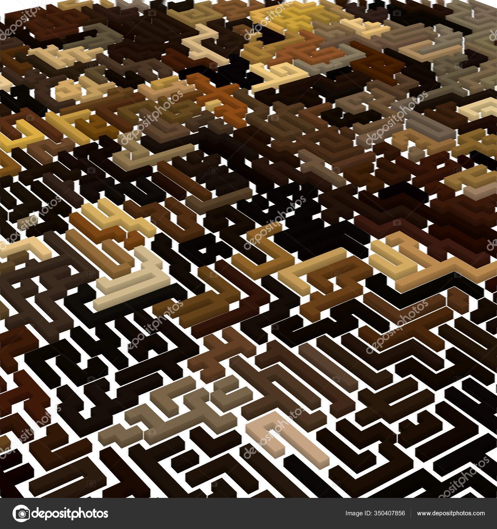 Colorful Labyrinth Background Illustration Copy Space Stock Photo by ...