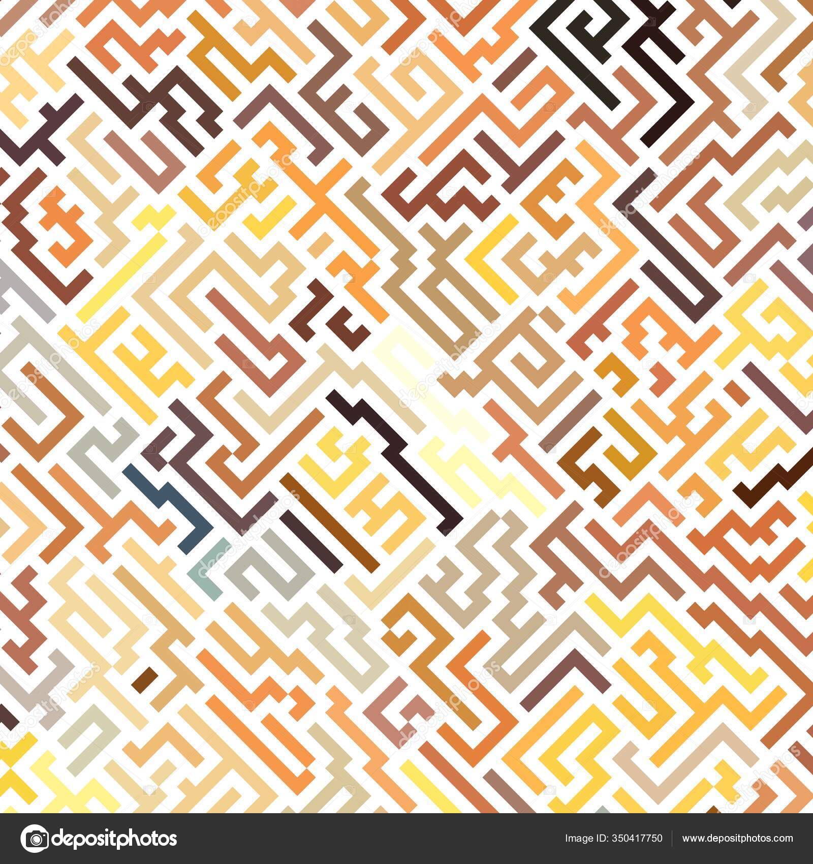 Colorful Labyrinth Background Illustration Copy Space Stock Photo by ...