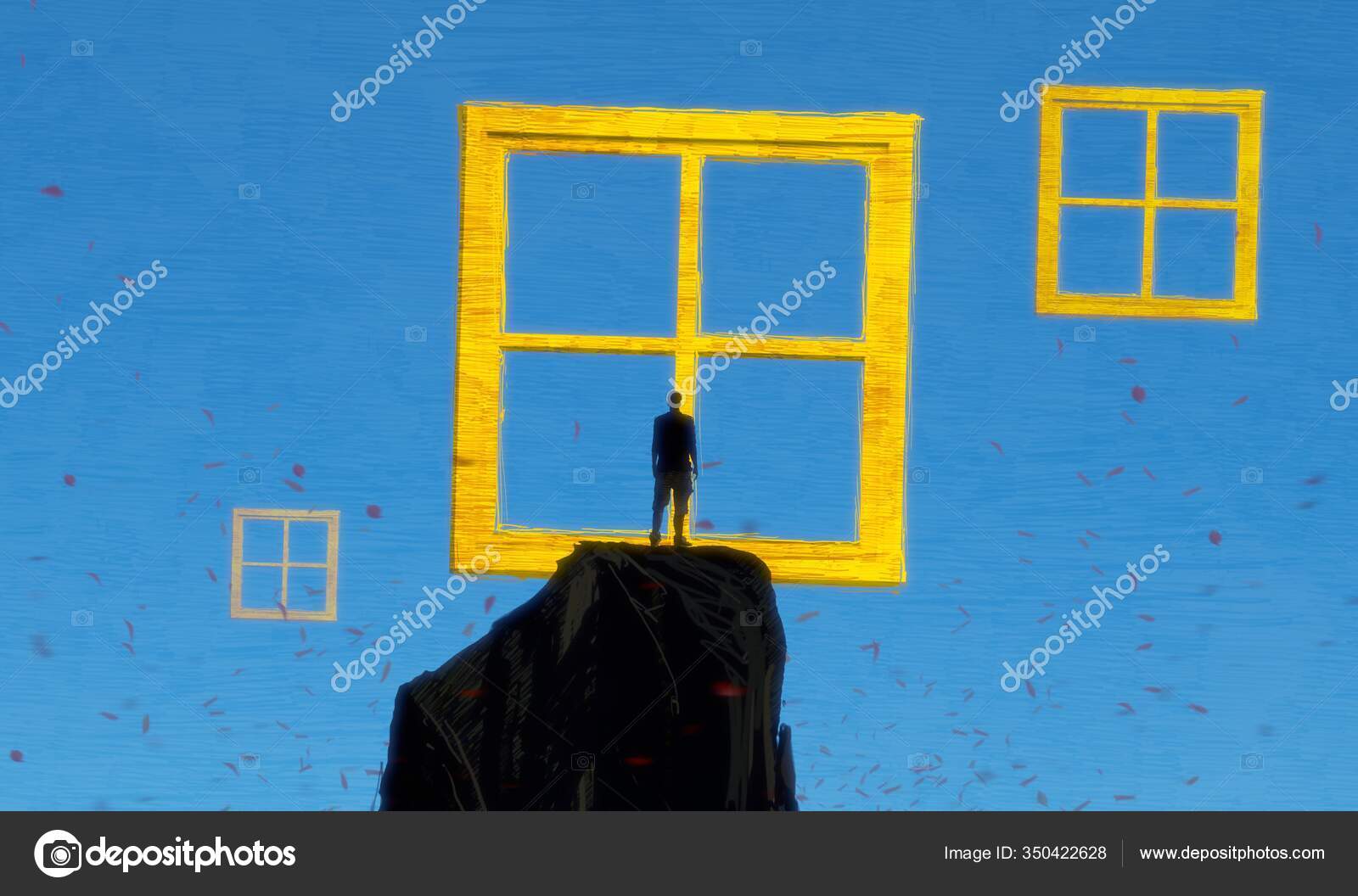 Abstract Background Human Silhouette Windows — Stock Photo ...