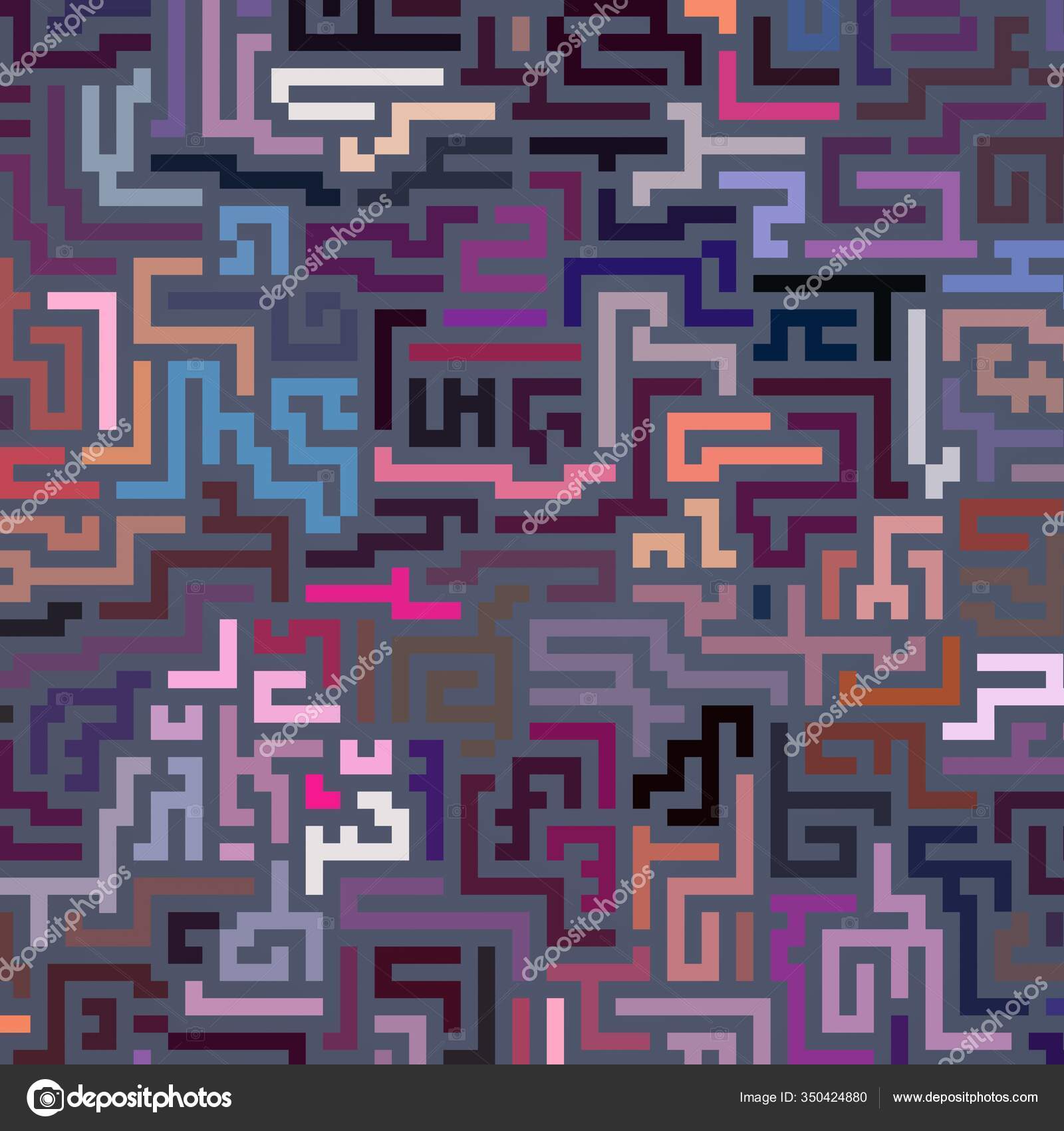 Colorful Labyrinth Background Illustration Copy Space — Stock Photo ...