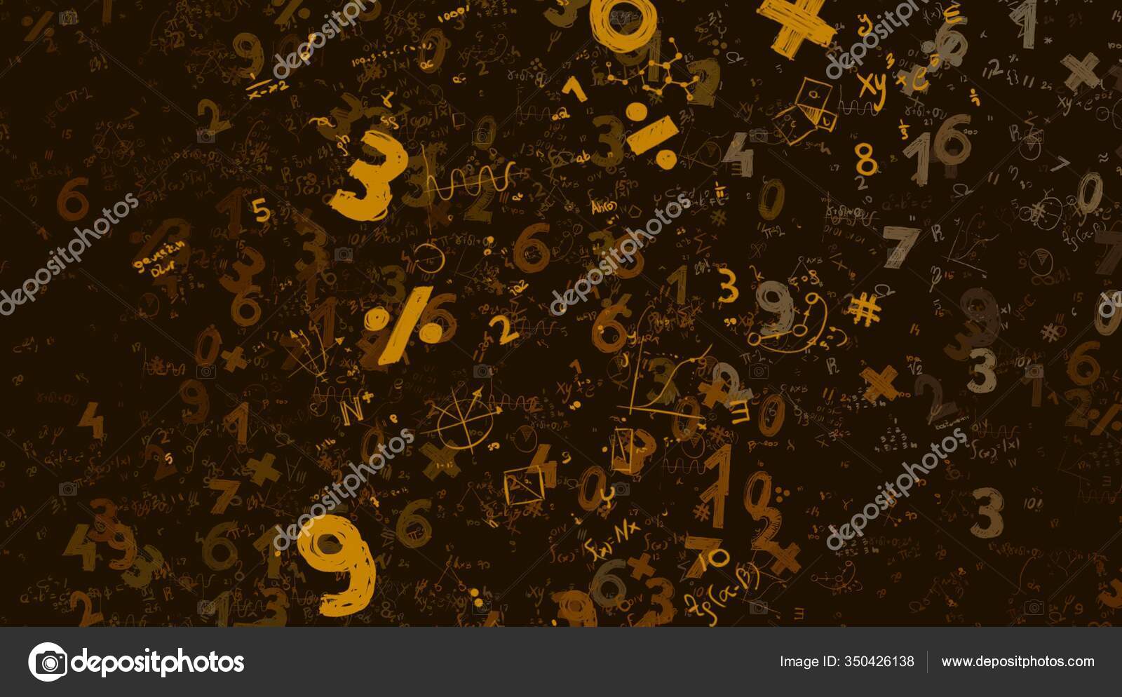 Math Illustration Abstract Background Numbers Copy Space — Stock Photo ...