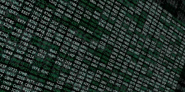 Software developer programming code. Abstract modern virtual computer ...