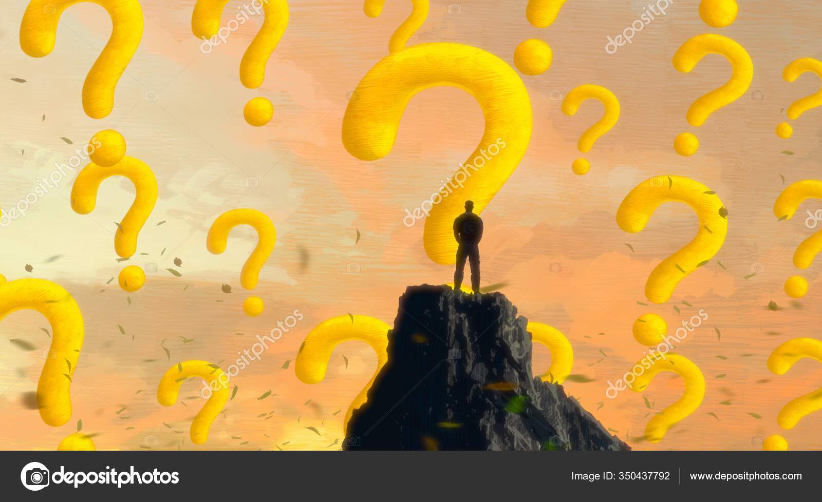 Abstract Background Human Silhouette Question Marks — Stock Photo ...