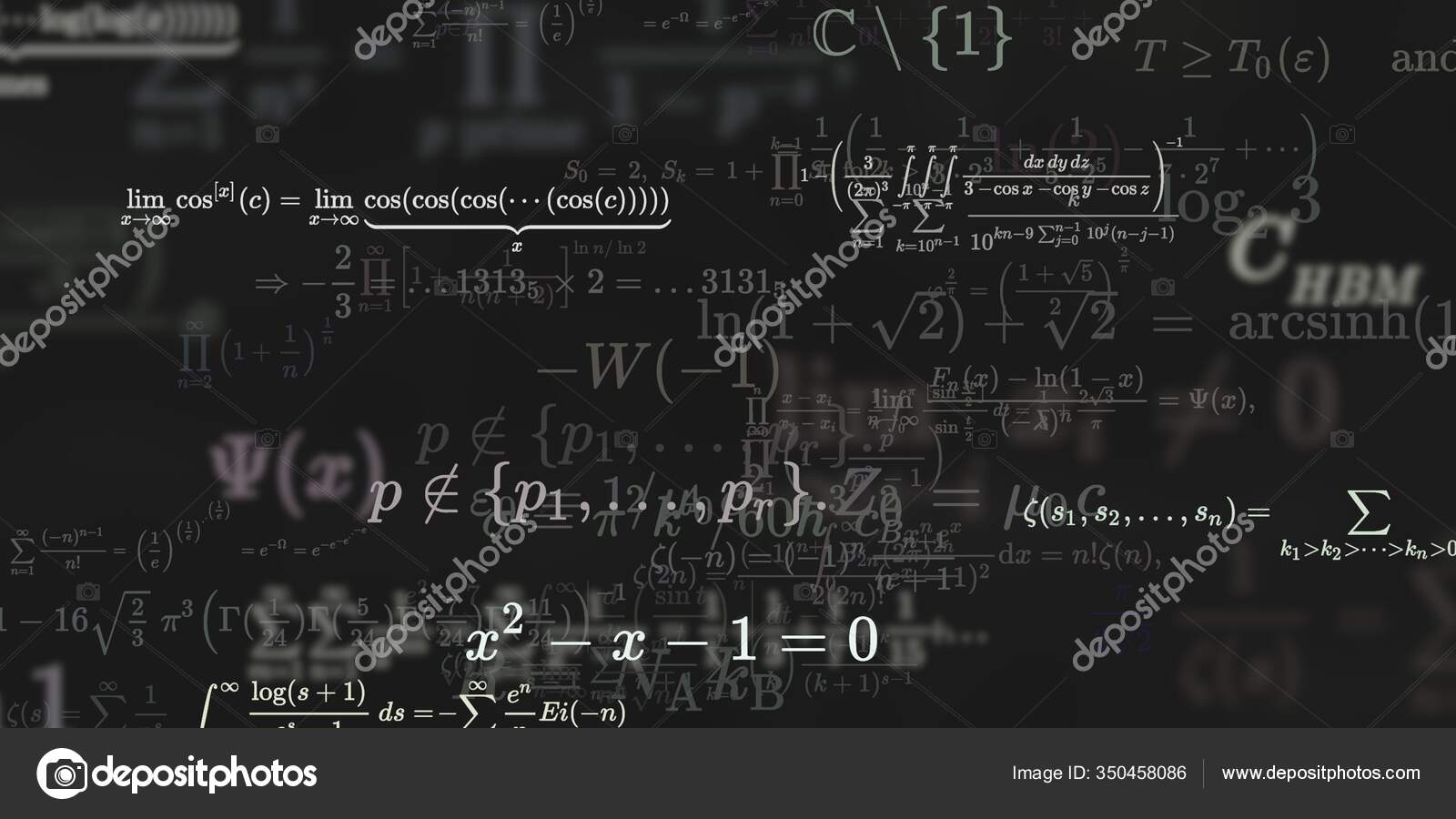 Mathematics Background Formulas Seamless Illustration Abstract Pattern ...