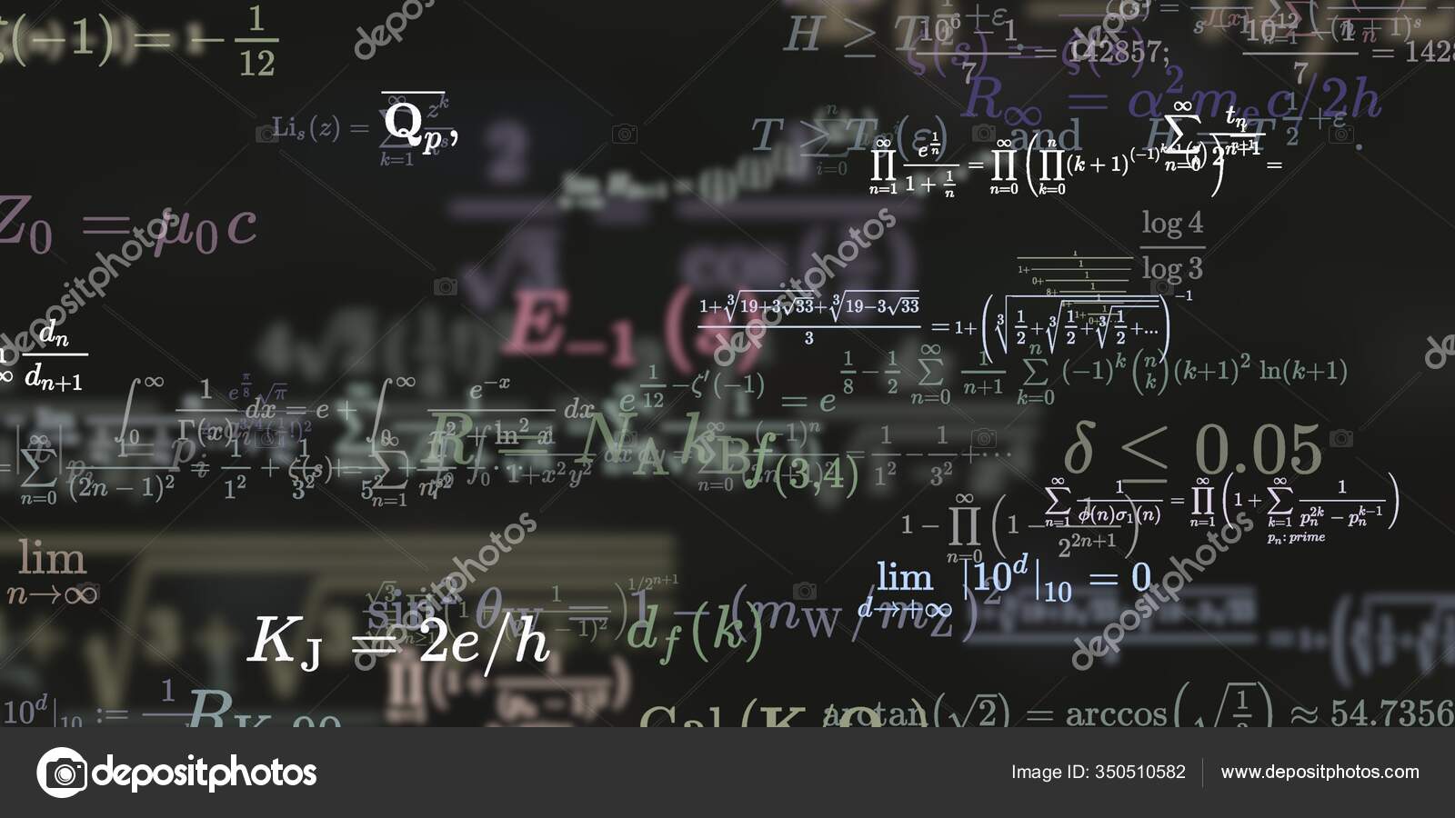 Mathematics Background Formulas Seamless Illustration Abstract Pattern ...